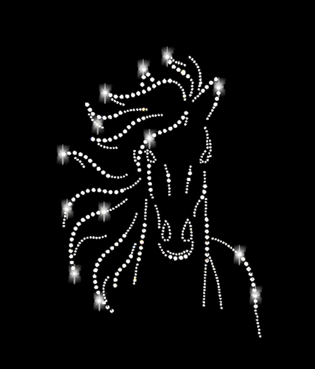 Rhinestone Application Horse 29 Foals Rhinestone Ironing Picture Hot ...