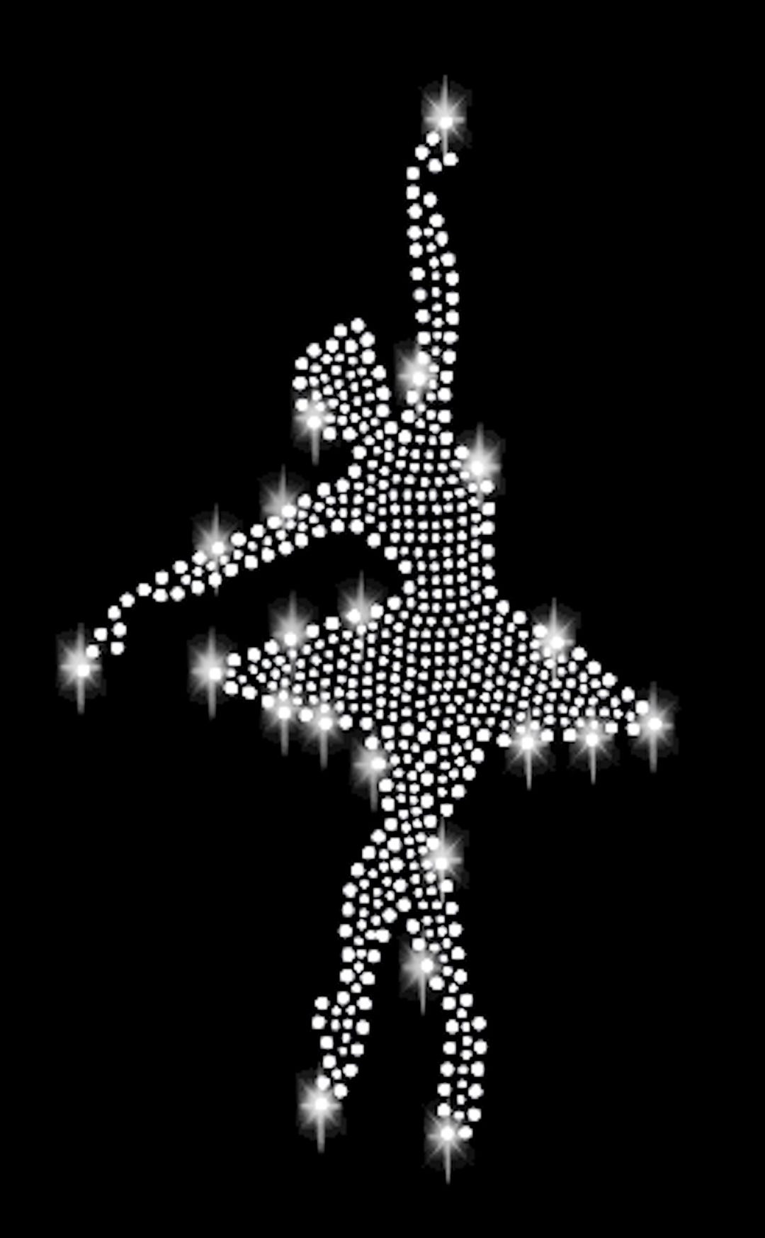 Rhinestone Ballerina Iron-on Application Hotfix Ballet Prima Tutu Iron ...