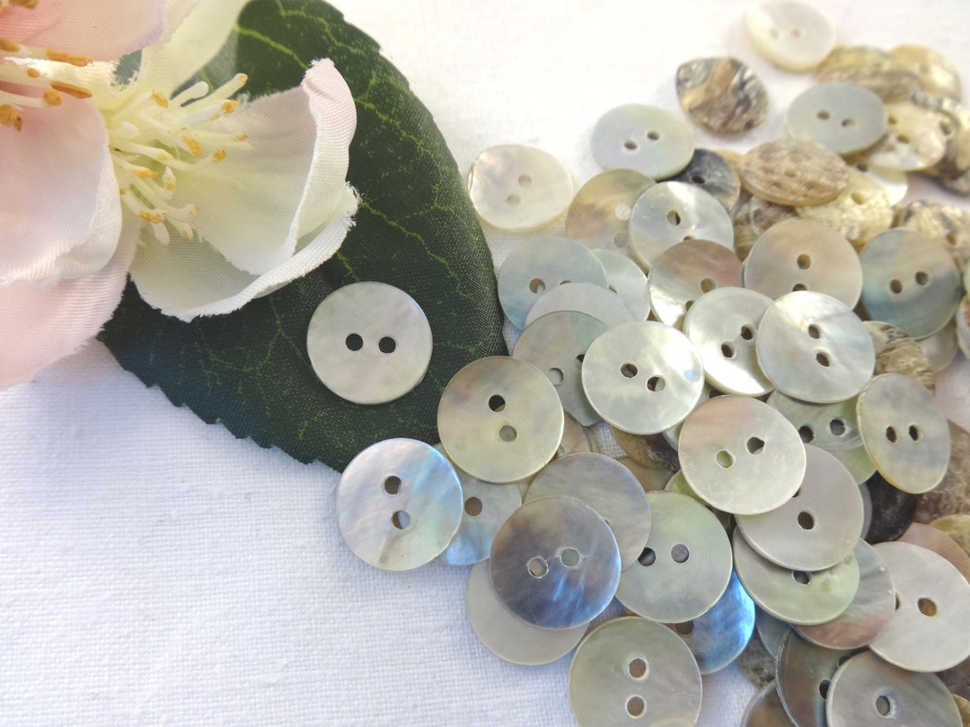 10 Mother-of-pearl Buttons Round 10 Mm Button Children's Buttons Baby ...