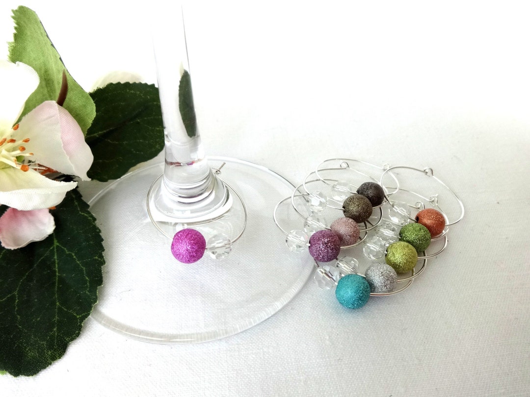 Glass Markers Glass Markers Colorful Beads Stardust Set of 10 Silver ...