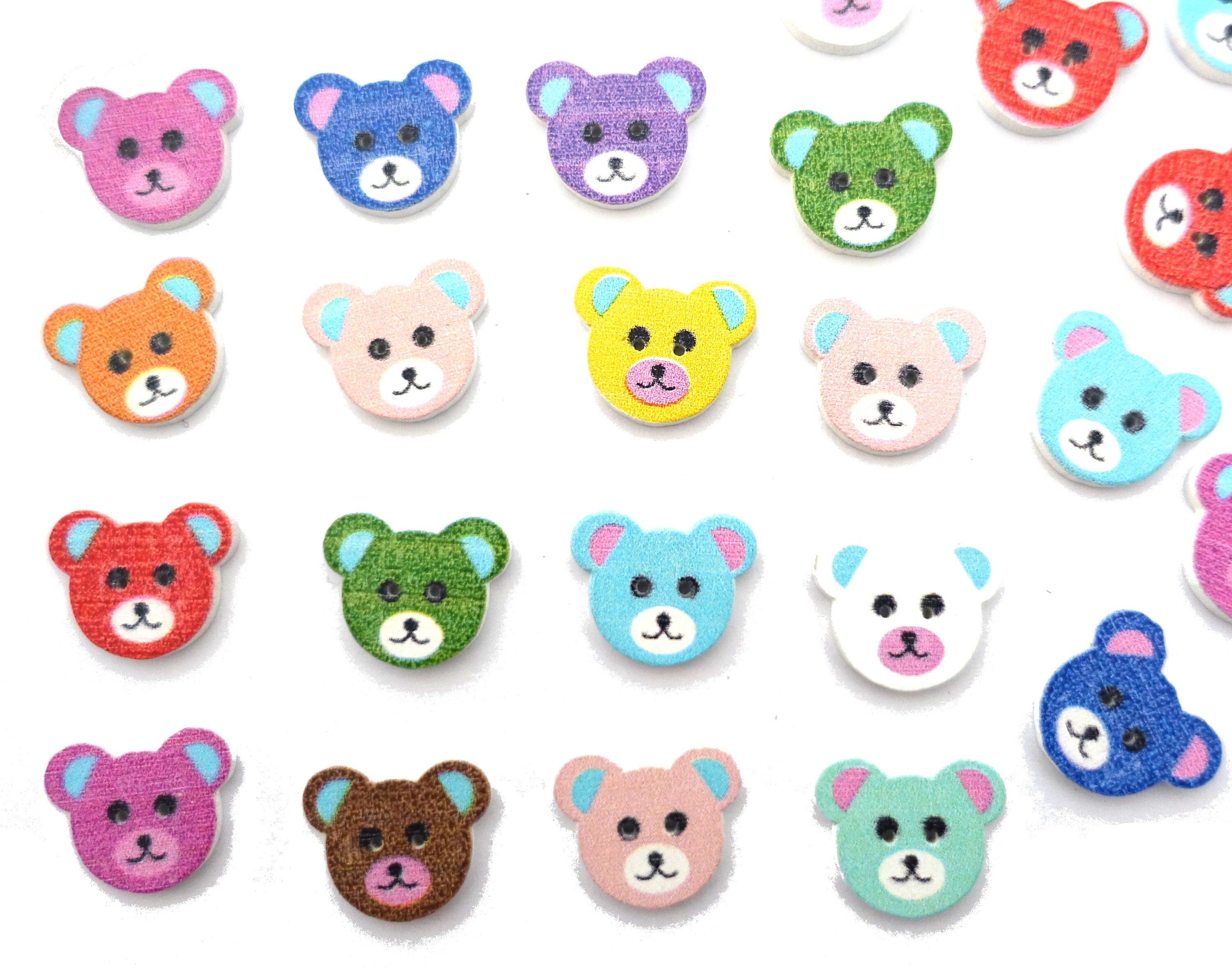 10 Wooden Bear Bears Buttons 18 X 15 Mm Button Kids Buttons - Etsy UK