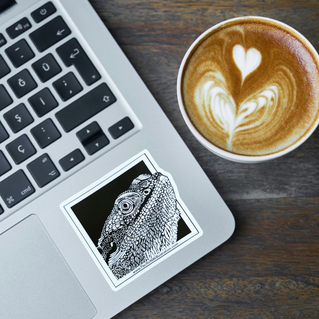 Lizard Sticker | Vinyl Sticker | Nature Drawing | Lllustration ...