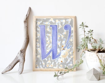 Letter W Nursery Art - Etsy