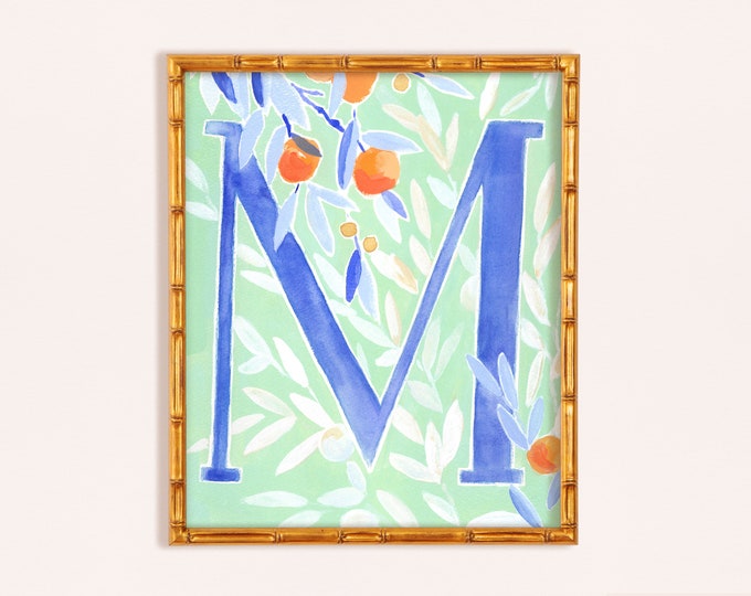 Letter M Art Print Colorful Girls Room Artwork. Bright - Etsy