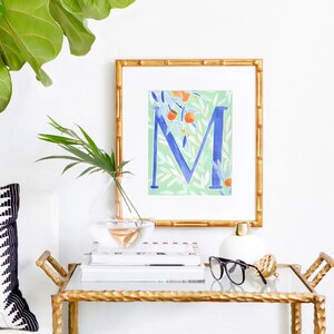 Letter M Art Print Colorful Girls Room Artwork. Bright - Etsy