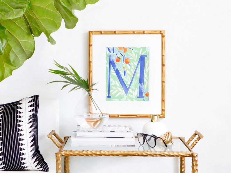Letter M Art Print Colorful Girls Room Artwork. Bright - Etsy