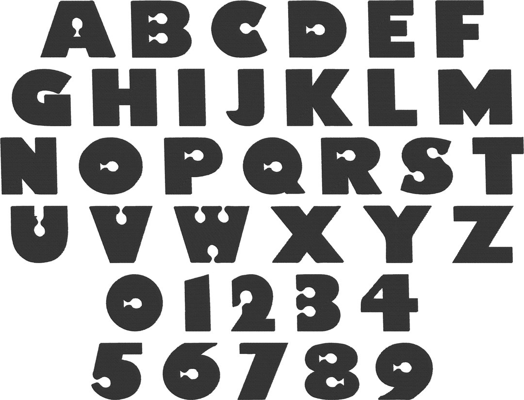 Embroidery Machine Files - Nemo Fish Font Letters - Etsy