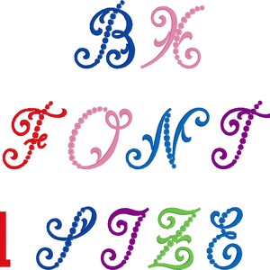 BX Keyboard Letter Fonts - Color Floral ABC 1.5 Inch - (BX Format Only ...