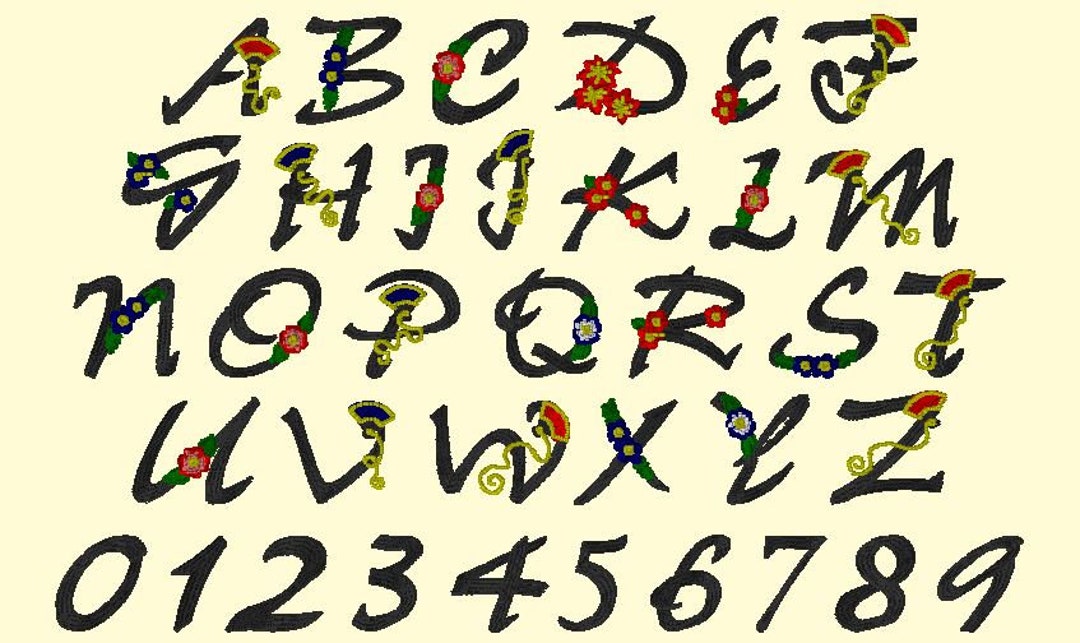 Machine Embroidery Design Letters - Japan Monogram 2.5 Inch - Etsy