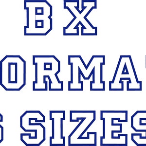 BX Keyboard Letter Fonts - College JERSEY Style Outline - (BX Format ...