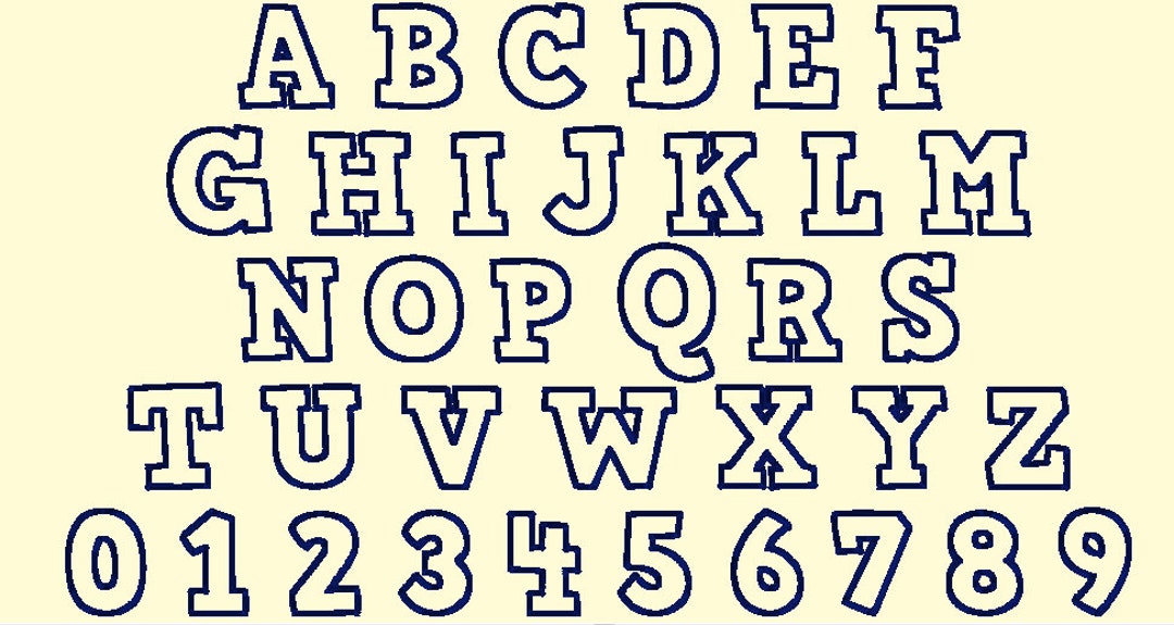 BX Keyboard Letter Fonts - Comic College Applique ABC 3-5 Inch - (BX ...