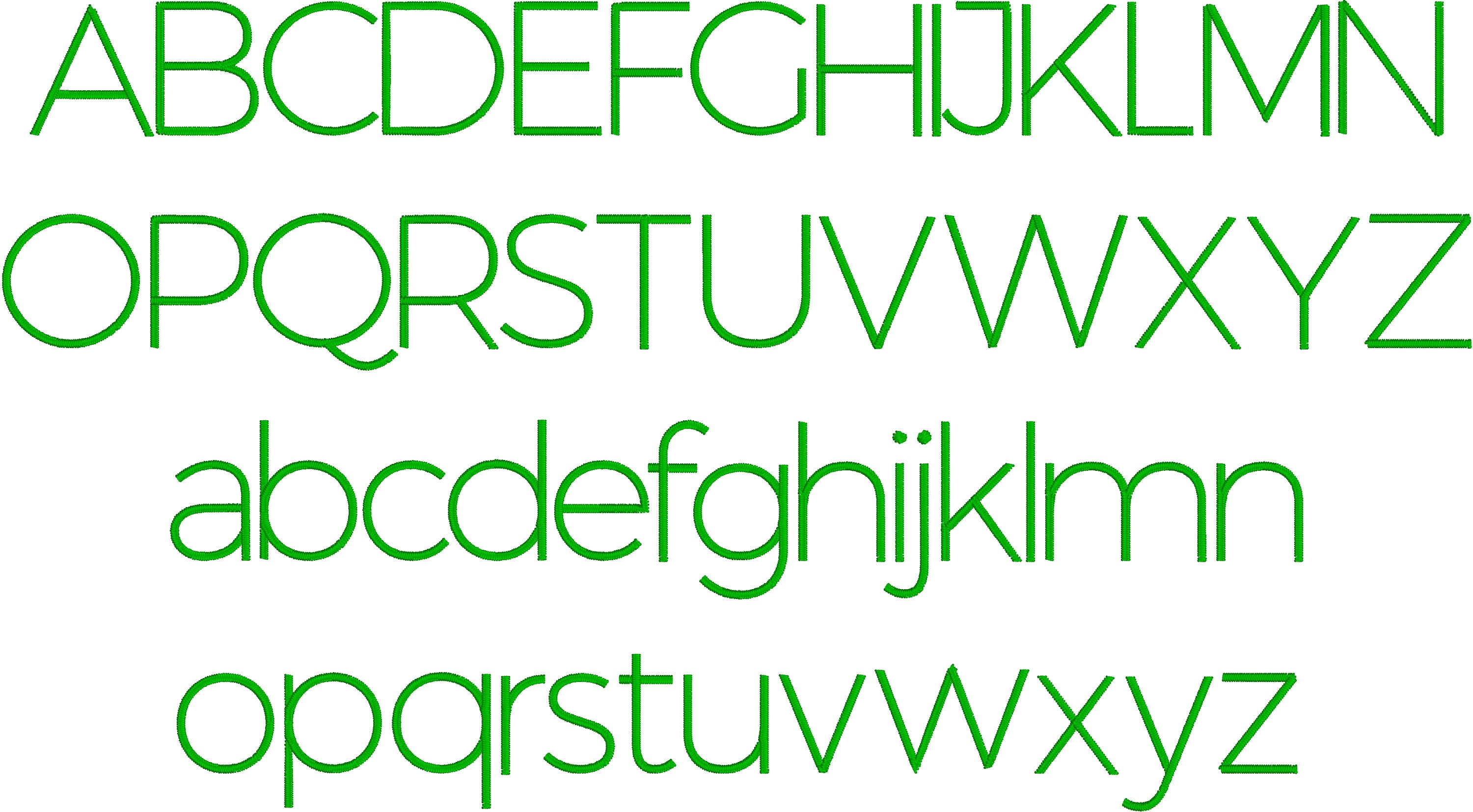 Montserrat Thin Embroidery Files: BX Font Keyboard Letters (1, 2, 3 ...