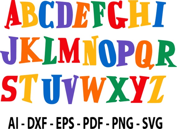 TV Show Alphabet Graphics Files for CRICUT SILHOUETTE Cameo - Etsy