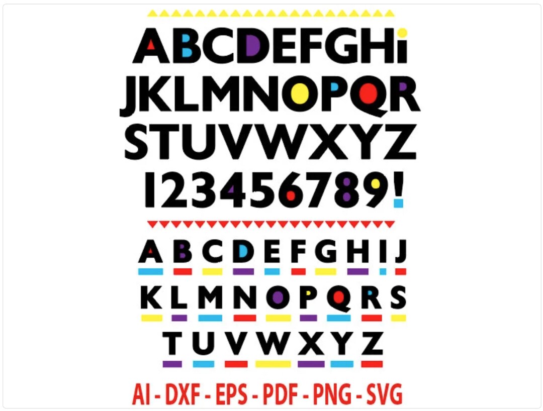 Tv Show MARTIN Alphabet Graphics Files for CRICUT SILHOUETTE Cameo ...