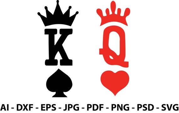 King and Queen Playing Card Design Graphics Files for CRICUT - Etsy