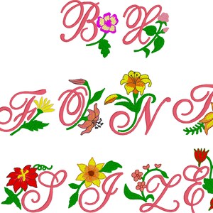 BX Keyboard Letter Fonts - FLORAL Alphabet Letters 2 Inch - (BX Format ...