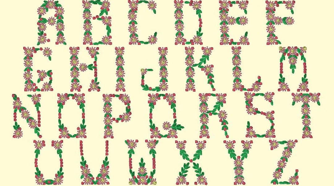 BX Keyboard Letter Fonts - Heirloom Daisy Monogram 2.5 Inch - (BX ...