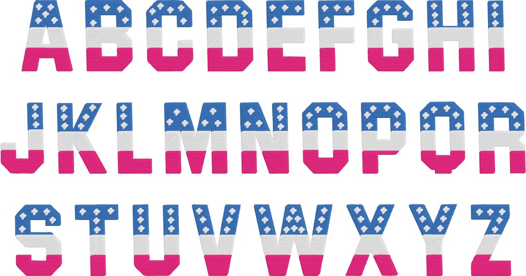 BX Keyboard Letter Fonts - United States Patriotic ABC Font - (BX ...