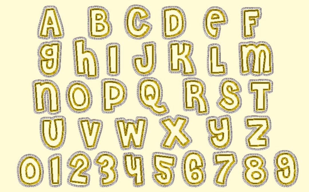 Machine Embroidery Design Letters - Double Applique Font Alphabet - Etsy