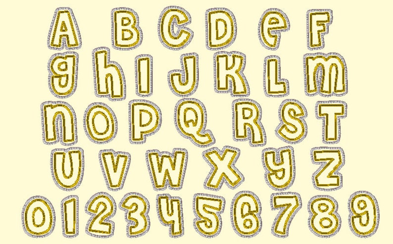 Machine Embroidery Design Letters Double Applique Font - Etsy