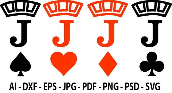 Jack Playing Card Design Graphics Files for CRICUT SILHOUETTE | Etsy
