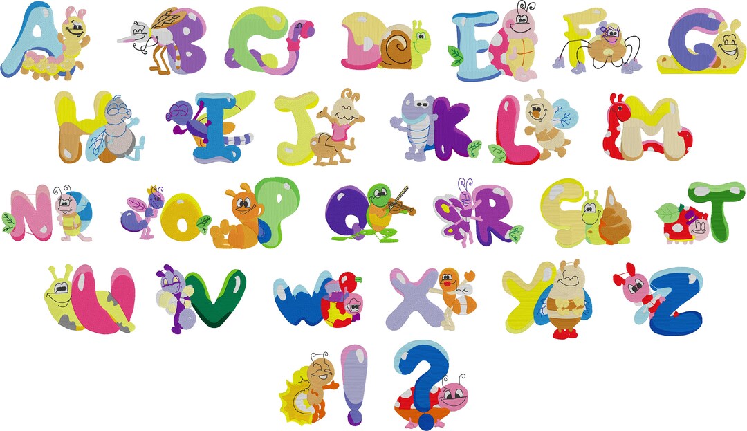 BX Keyboard Letter Fonts - Bug Alphabet 3 Inch - (BX Format Only) - Etsy