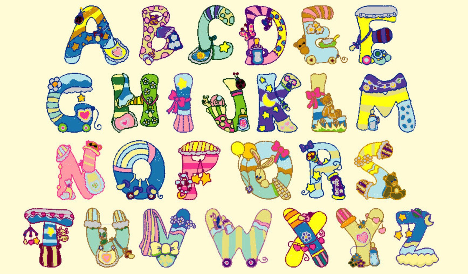 BX Keyboard Letter Fonts Baby ABC 2.5 Inch BX Format - Etsy