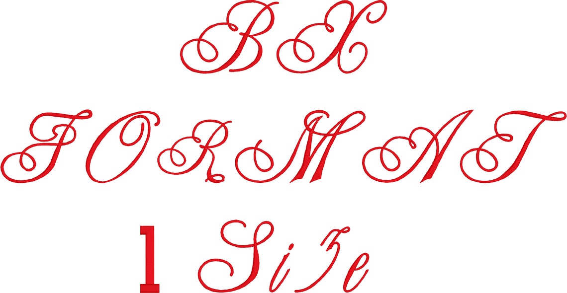 BX Keyboard Letter Fonts - Mono Script 1.5, 2, 3 Inch - (BX Format Only ...