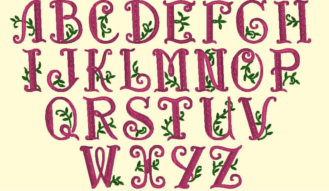 BX Keyboard Letter Fonts - Vine ABC 3 Inch - (BX Format Only) - Etsy
