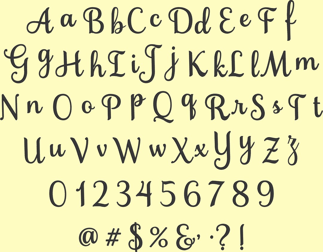BX Keyboard Letter Fonts - Script Monogram ABC - (BX Format Only) - Etsy