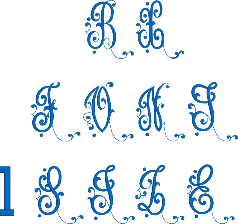 BX Keyboard Letter Fonts Monogram Script Letters 3 Inch - Etsy