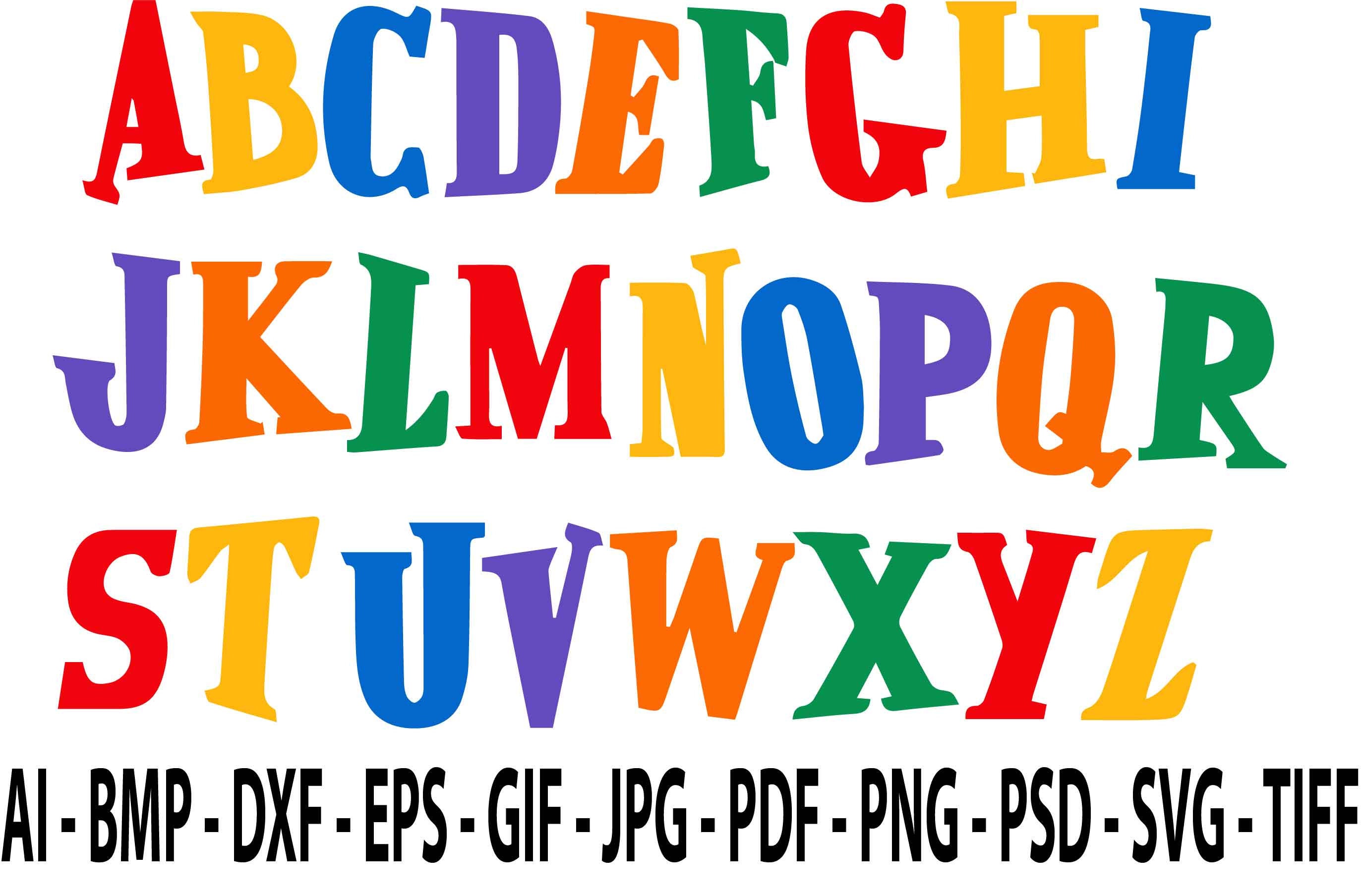 TV Show Alphabet Graphics Files for CRICUT SILHOUETTE Cameo Cutters - Etsy