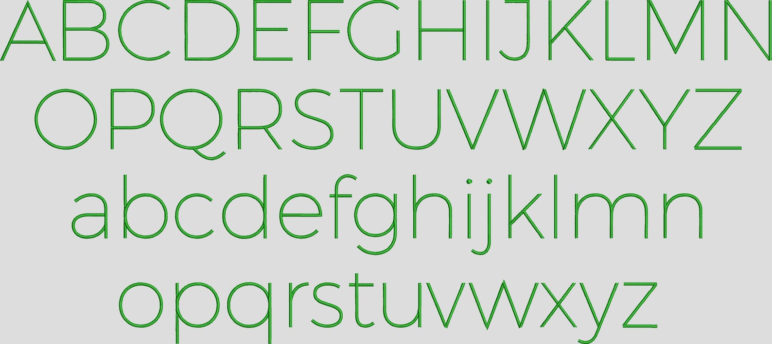 Montserrat Thin Embroidery Files: BX Font Keyboard Letters (1, 2, 3 ...