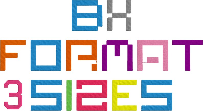 BX Keyboard Letter Fonts Pixelated Color Style ABC BX - Etsy
