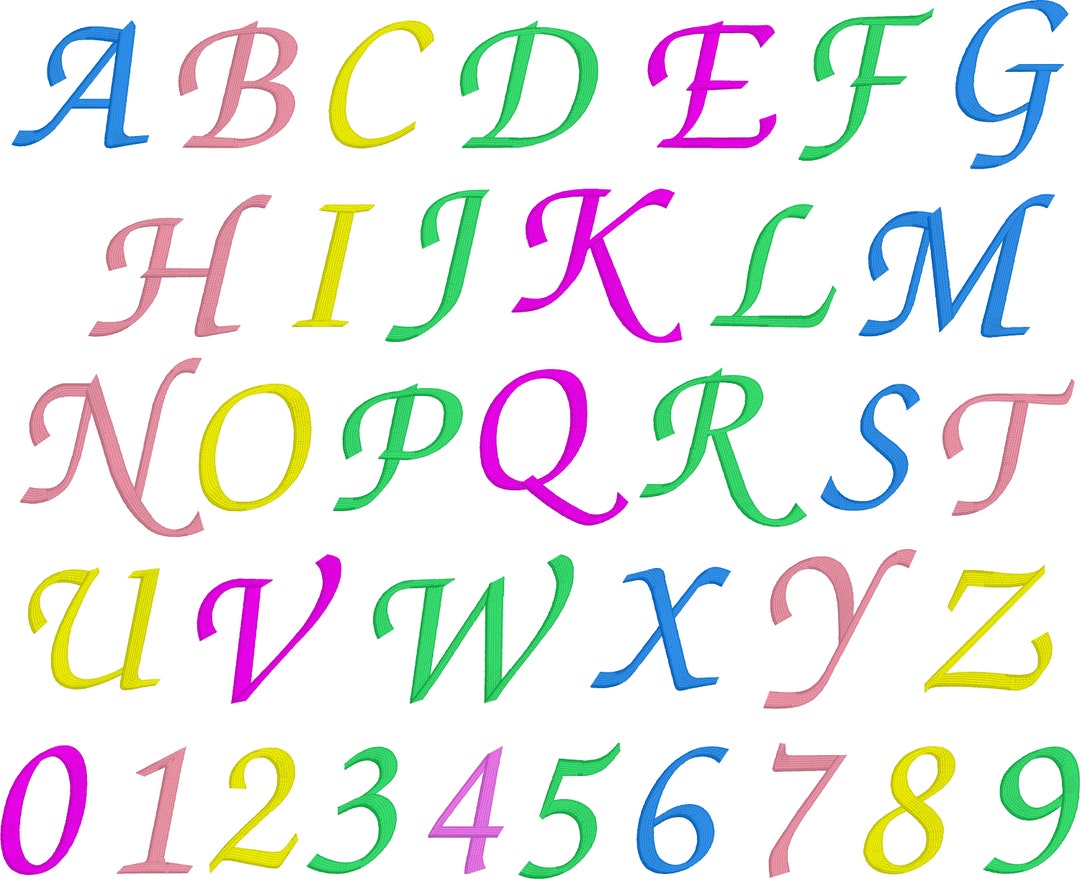 BX Keyboard Letter Fonts - Color Script Monogram ABC 2 Inch - (BX ...