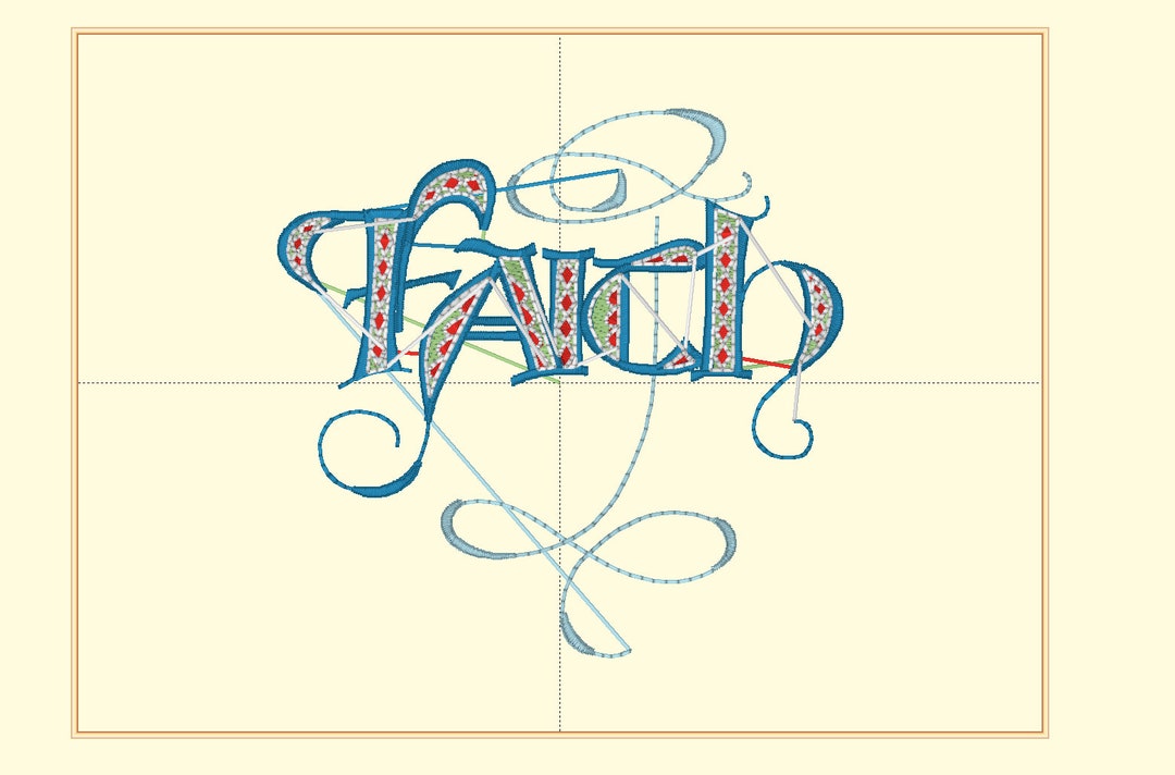 Word Embroidery Designs (FAITH) - Etsy