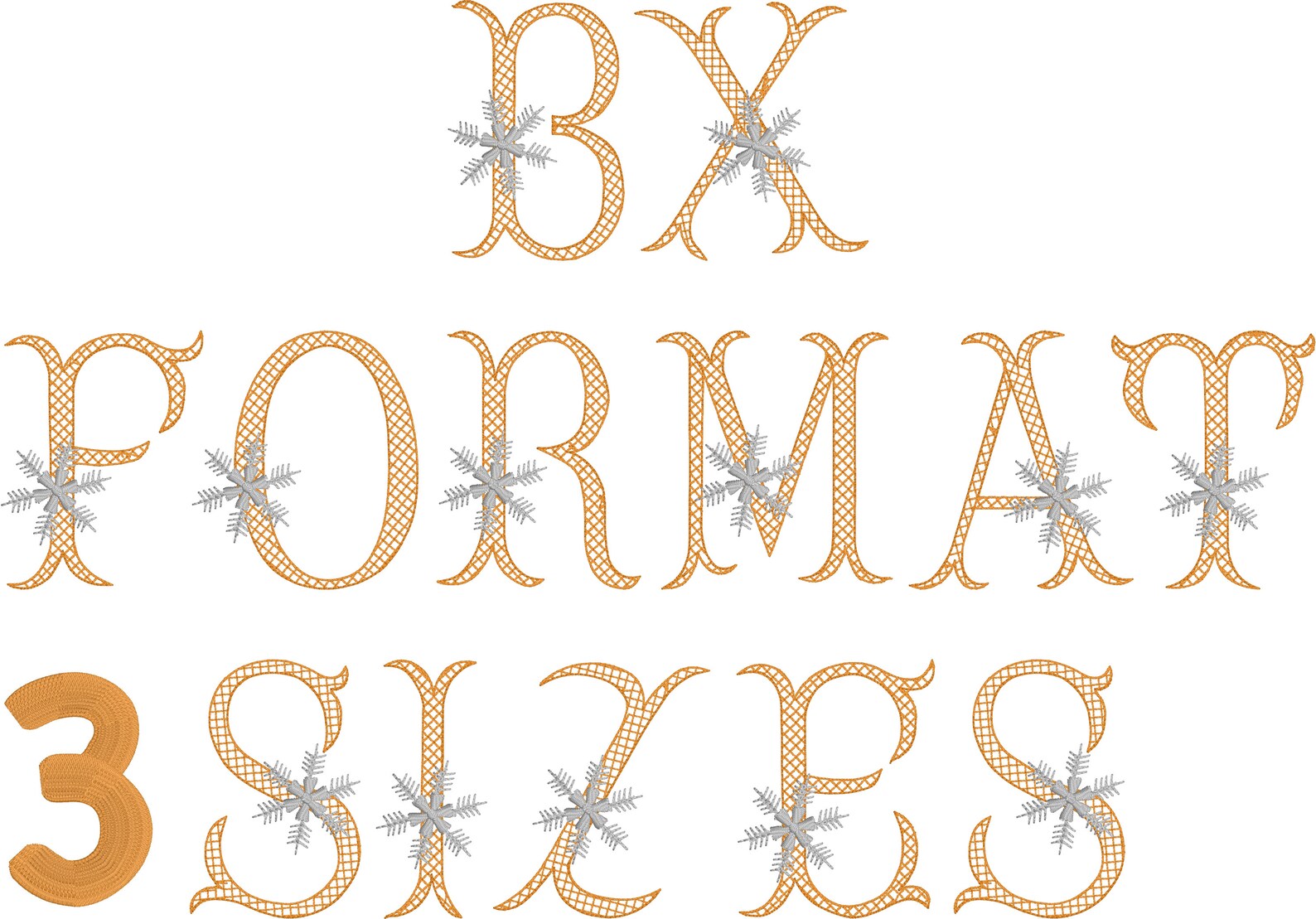 BX Keyboard Letter Fonts - Snowflake ABC - (BX Format Only) - Etsy