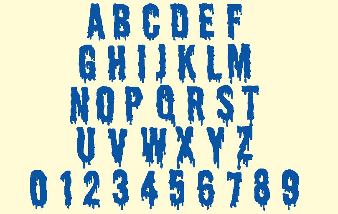 BX Keyboard Letter Fonts - Halloween Ooze 1-3 Inch - (BX Format Only ... BX Keyboard Letter Fonts - Halloween Ooze 1-3 Inch - (BX Format Only ...