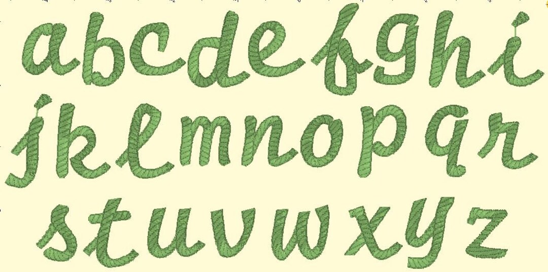 Machine Embroidery Font Letters - Rope Lower ABC (1 Inch) - Etsy