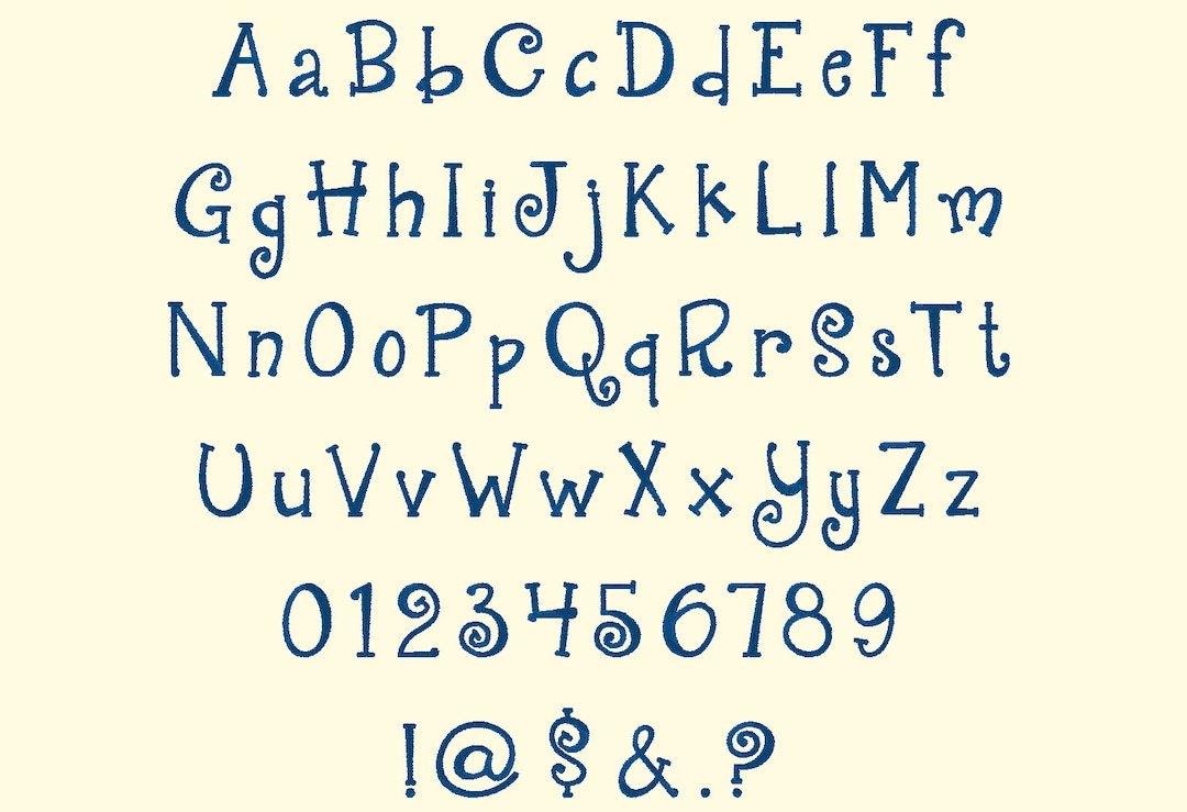 BX Keyboard Letter Fonts - Quirky Girl 1-3 Inch - (BX Format Only) - Etsy