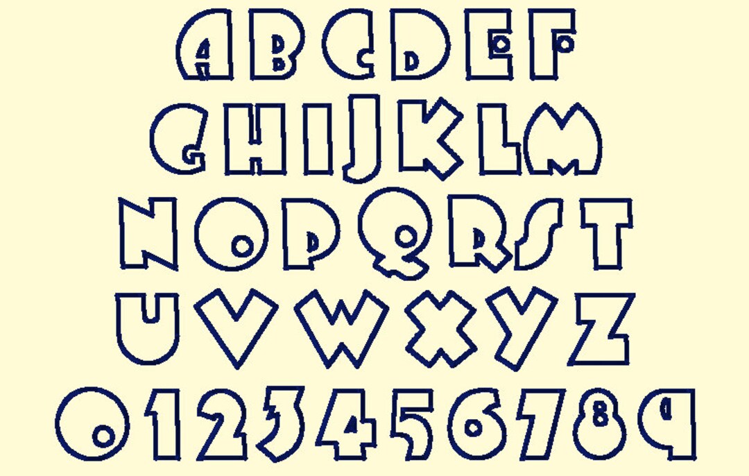 BX Keyboard Letter Fonts - Sky Belt Applique 3-5 Inch - (BX Format Only ...