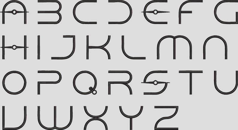 Machine Embroidery Design Letters DUNE Movie Style Font - Etsy