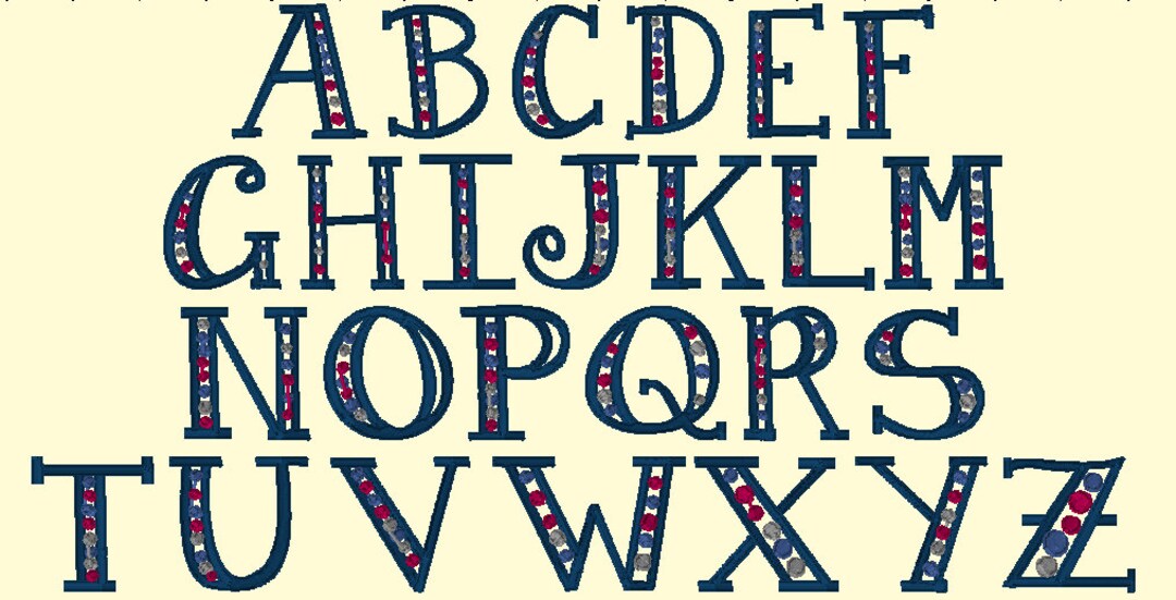 BX Keyboard Letter Fonts - Curly Girl Dots 2-3 Inches - (BX Format Only ...