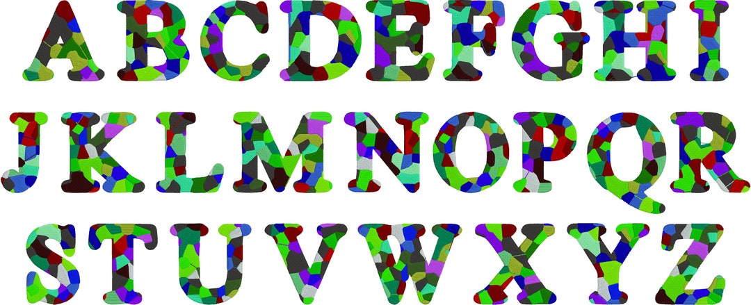 BX Keyboard Letter Fonts - Camouflage Patch Digital Letters - (BX ...