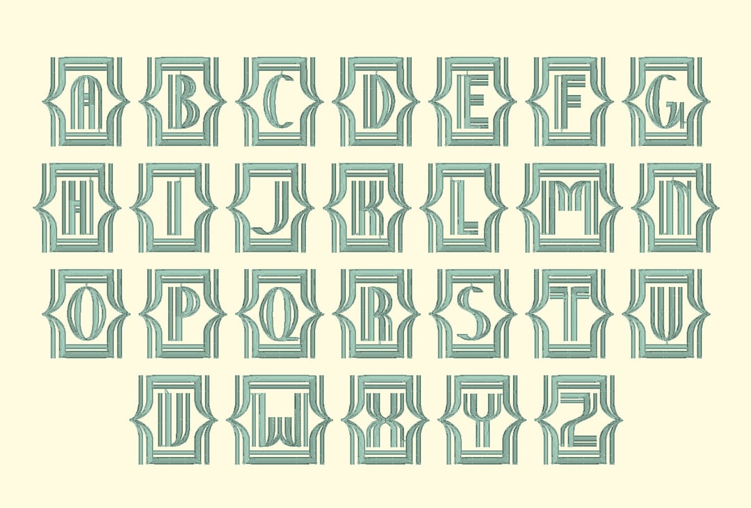 BX Keyboard Letter Fonts - 1910 Retro Vintage Font 2 Inch - (BX Format ...