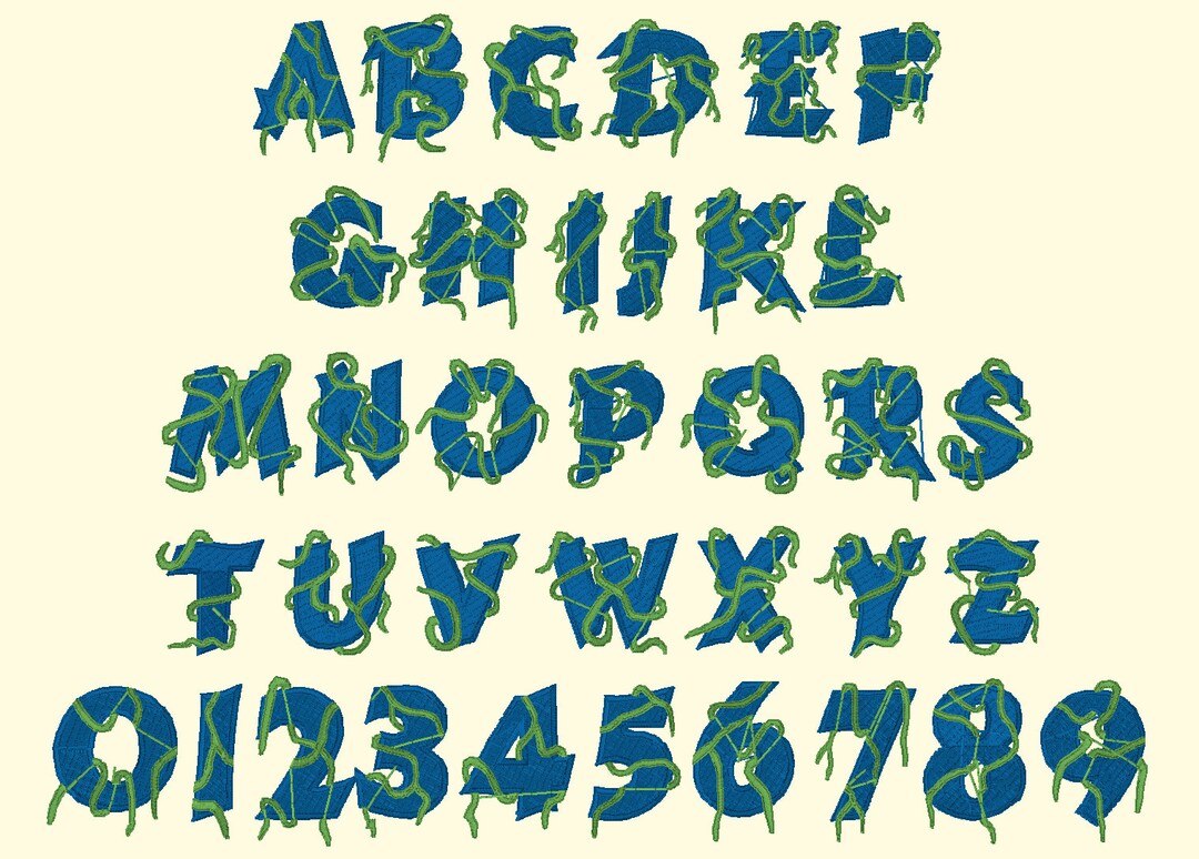 BX Keyboard Letter Fonts - VINE Font 1 Inch - (BX Format Only) - Etsy