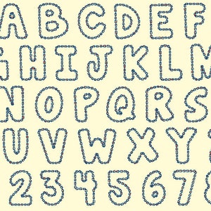 BX Keyboard Letter Fonts Manatee Deco Applique 3-5 Inch - Etsy