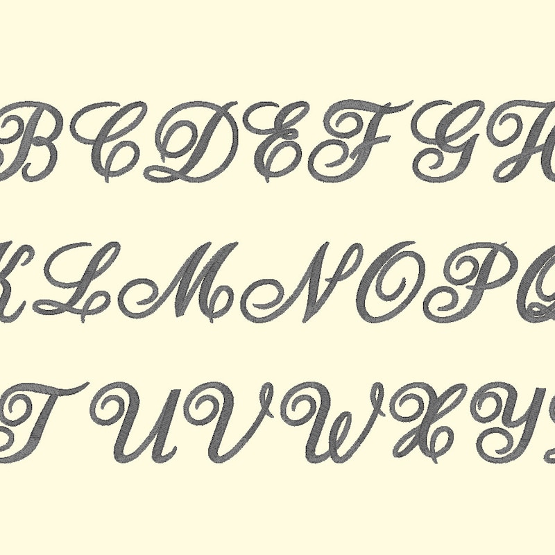 Script Embroidery Font - Etsy