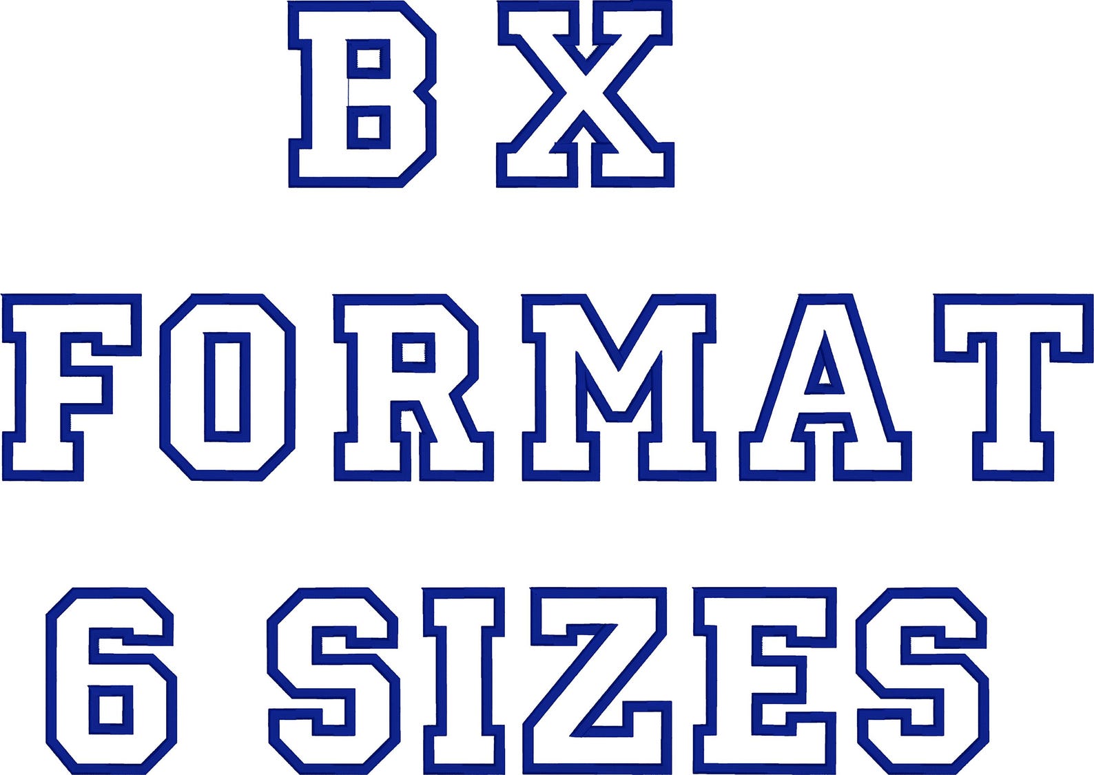 BX Keyboard Fonts - College JERSEY Style Applique - (BX Format Only) - Etsy