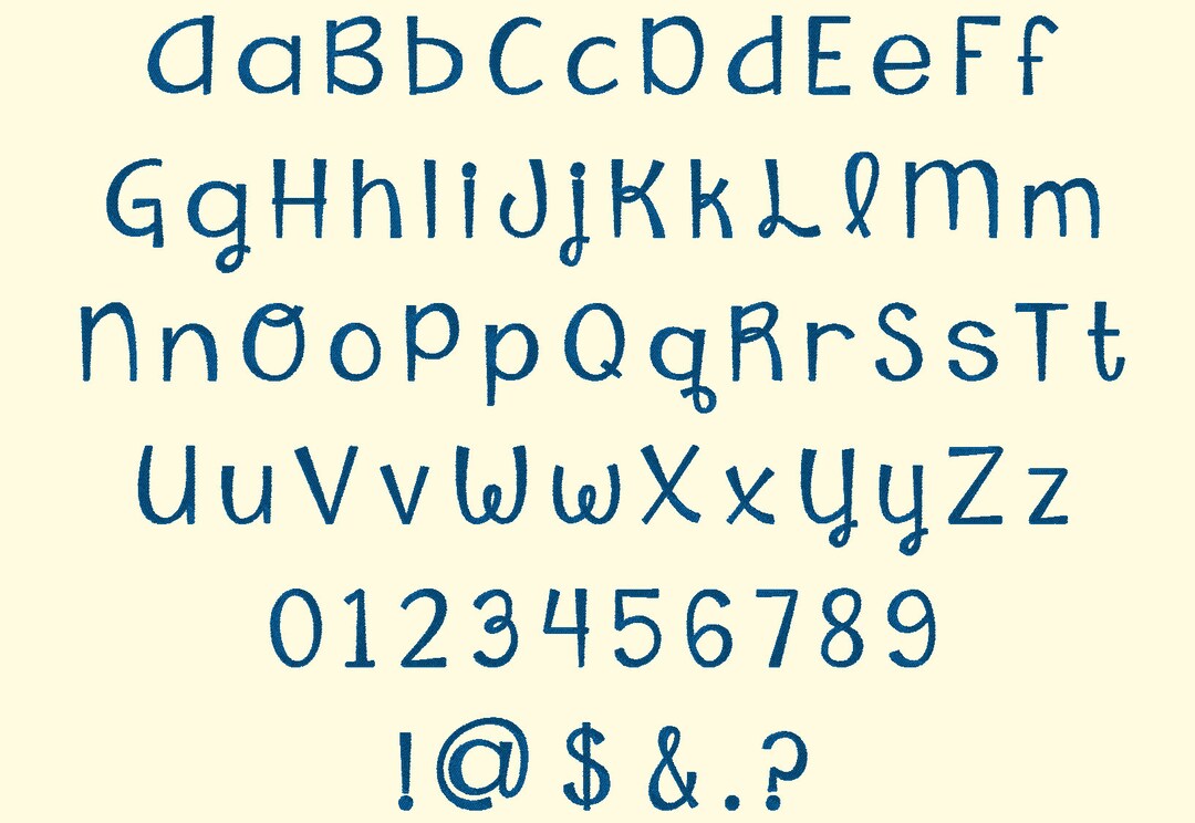 Machine Embroidery Design Letters - Fallen Slowly 1-3 Inch - Etsy